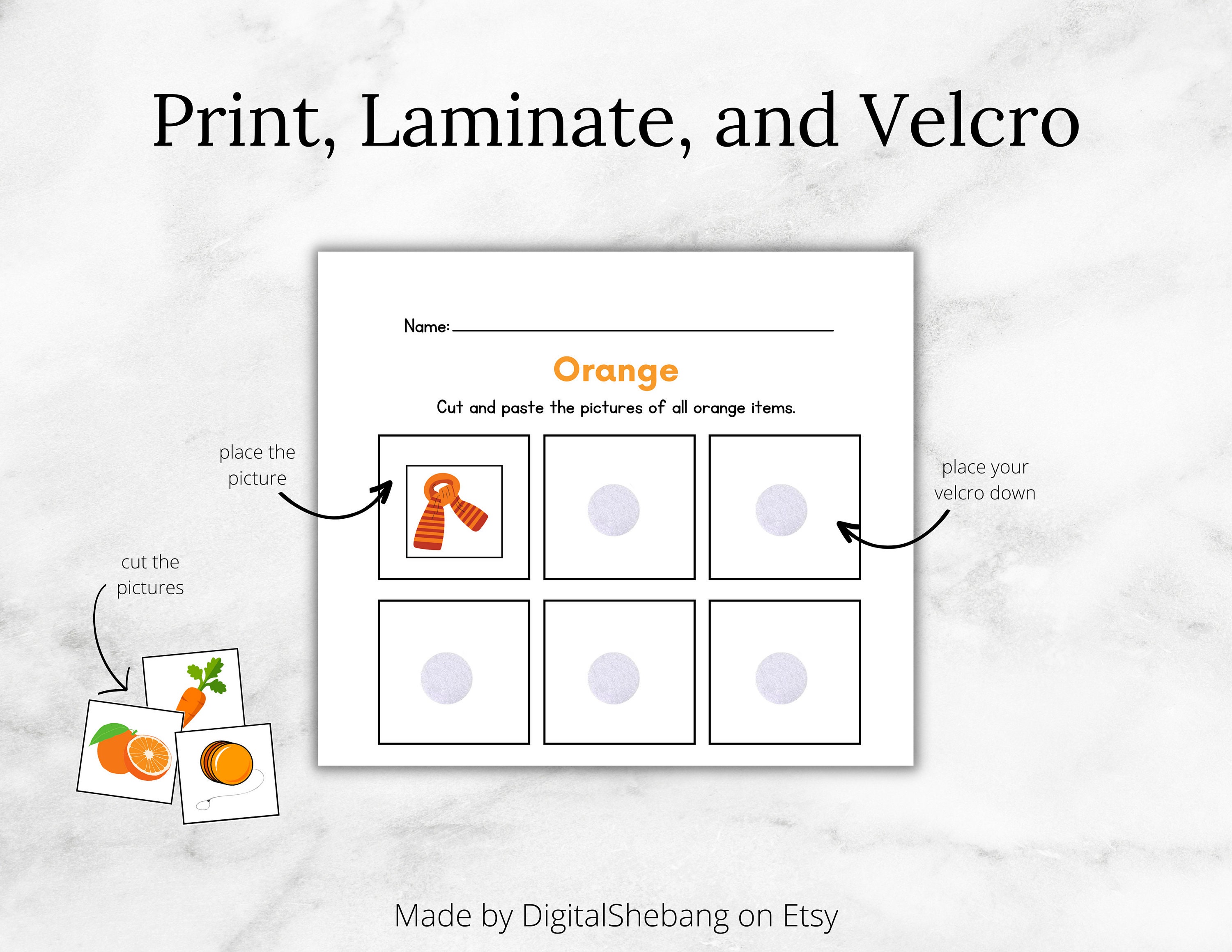 Color Sorting Activity, Autism & Special Education Activity, Matching ...
