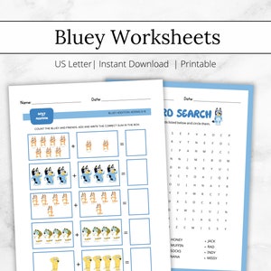 Bluey Worksheet, Bluey Activity, Pattern Worksheet, Addition ...