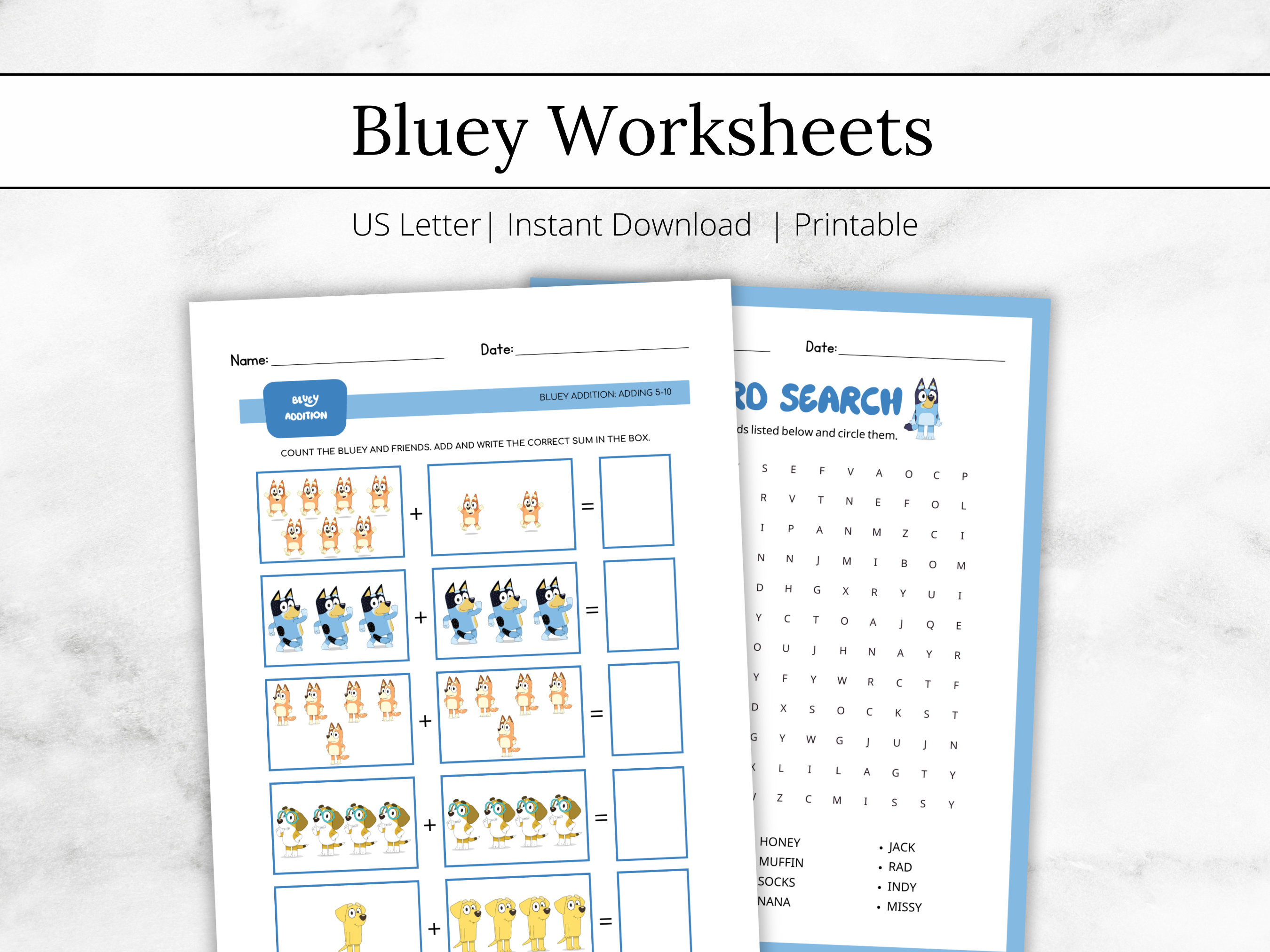 Bluey Worksheet, Bluey Activity, Pattern Worksheet, Addition ...
