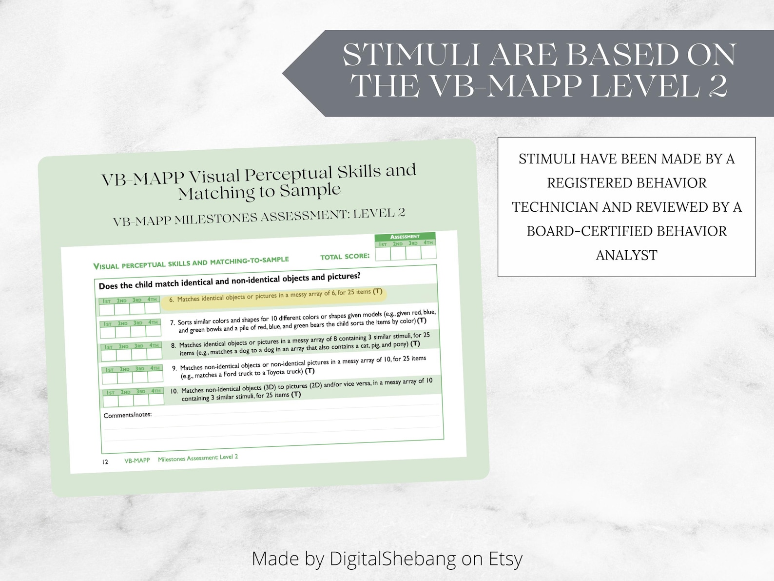 VB-MAPP Identical Matching, ABA Materials & Flashcards, Printable ...