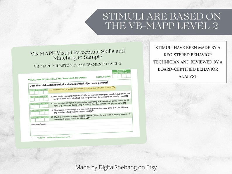 VB-MAPP Identical Matching, ABA Materials & Flashcards, Printable ...