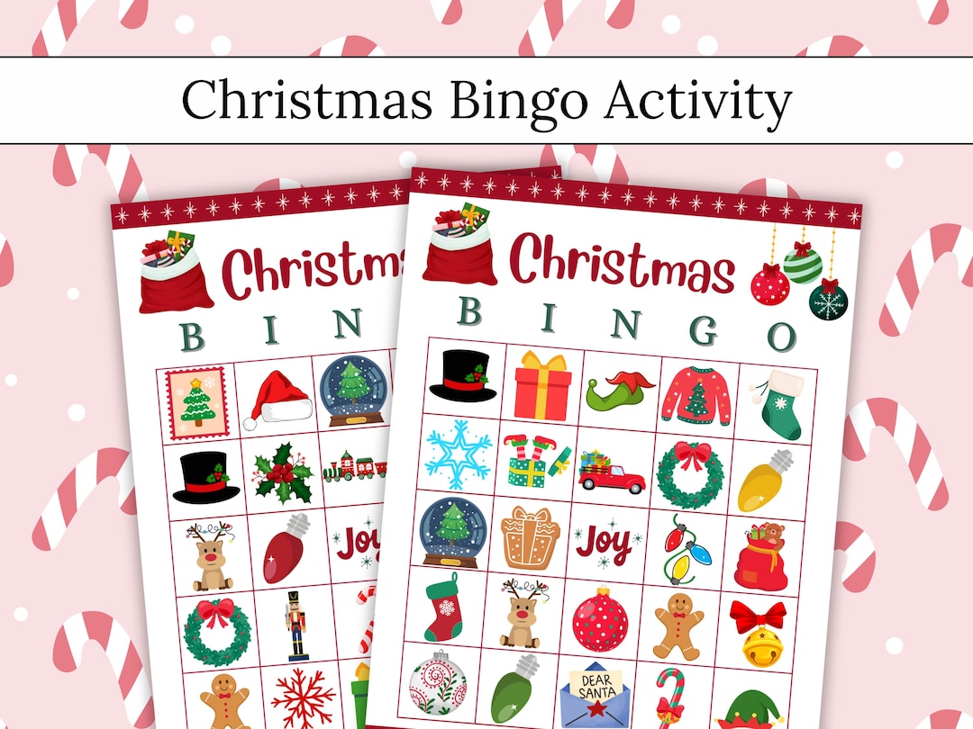 Christmas Bingo Activity, Printable Christmas Bingo Cards, Printable ...