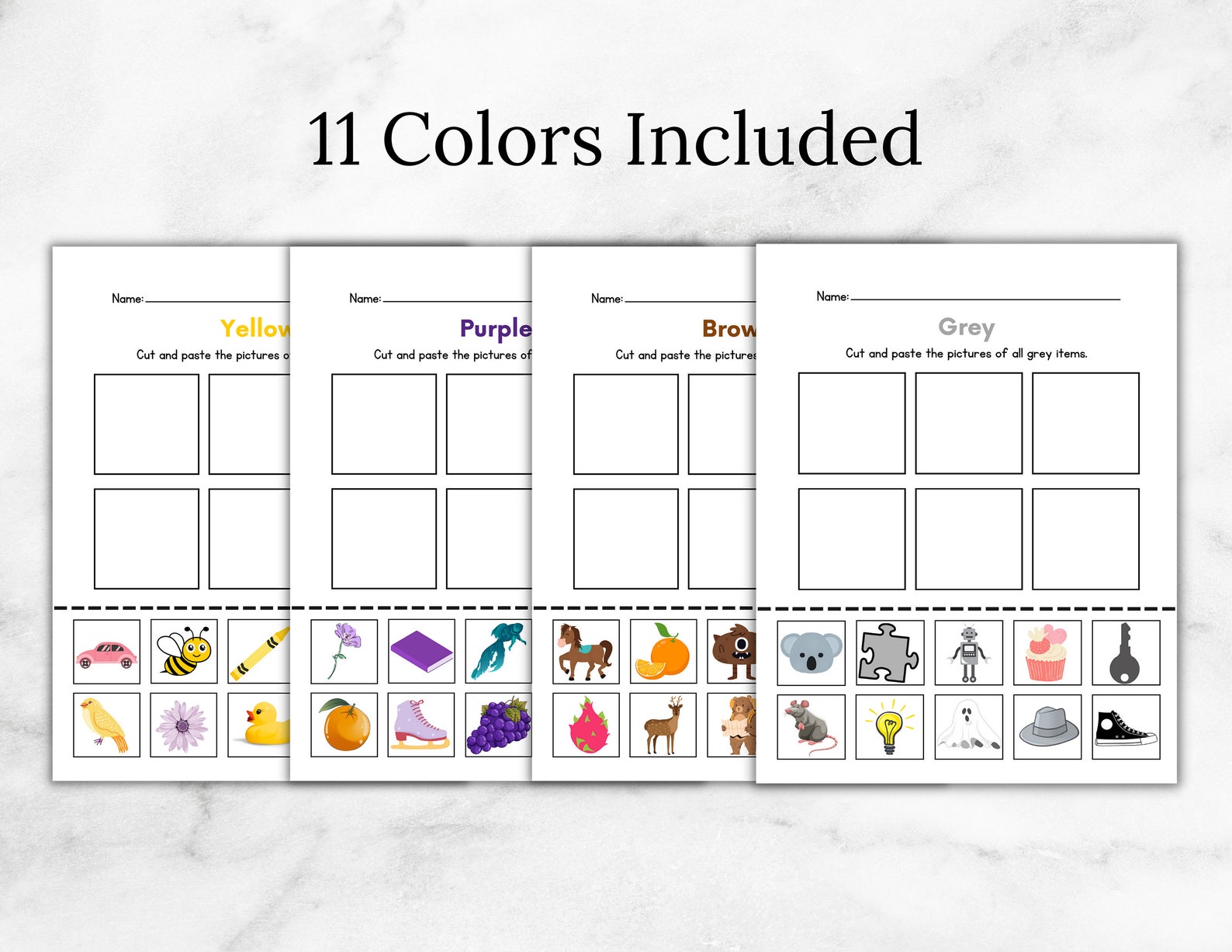 Color Sorting Activity, Autism & Special Education Activity, Matching ...