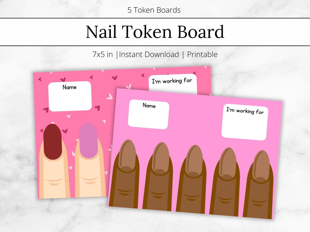 Nail Polish Token Board, Reward Chart (PDF) - Etsy