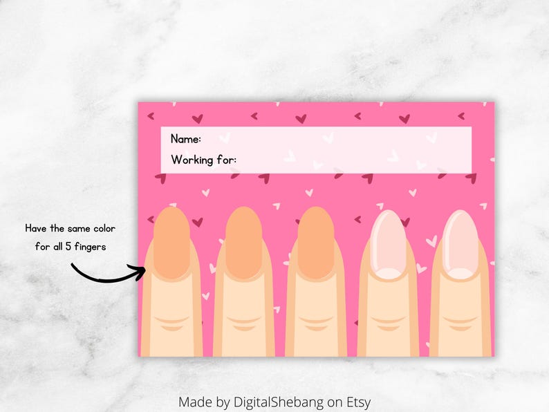 Nail Polish Token Board, Reward Chart (PDF) - Etsy