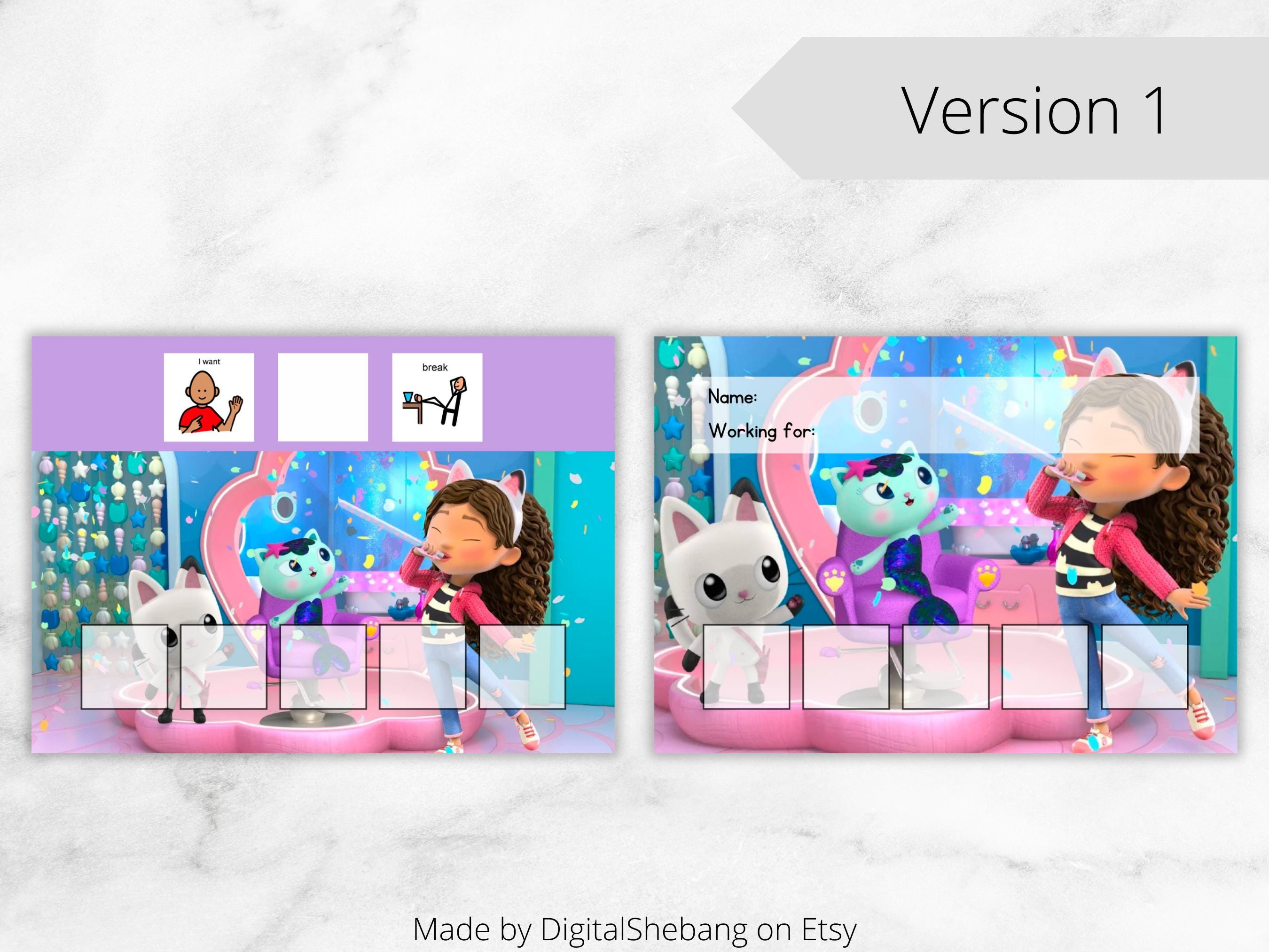 Gabby's Dollhouse Token Board, Gabby's Dollhouse Token Economy, Reward ...