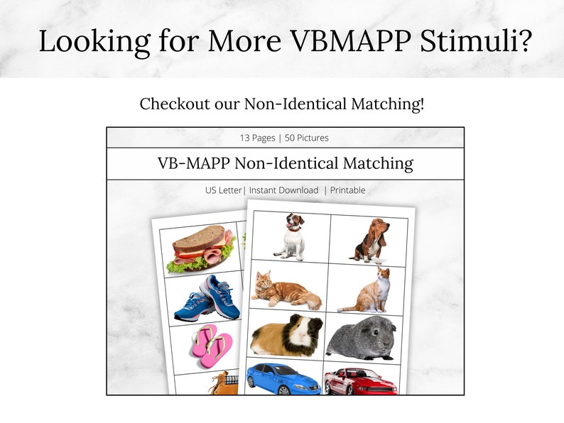 VB-MAPP Tacting Actions, ABA Materials & Flashcards, Printable ...