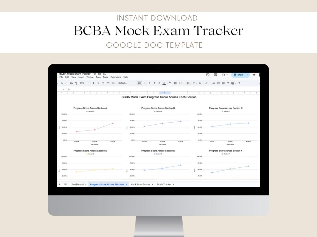BCBA Mock Exam Tracker, BCBA Mock Exam Planner, BCBA Tracker, Bcba ...