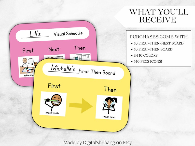 First Then Visual Schedule, Daily Routine Schedule, Classroom Schedule ...