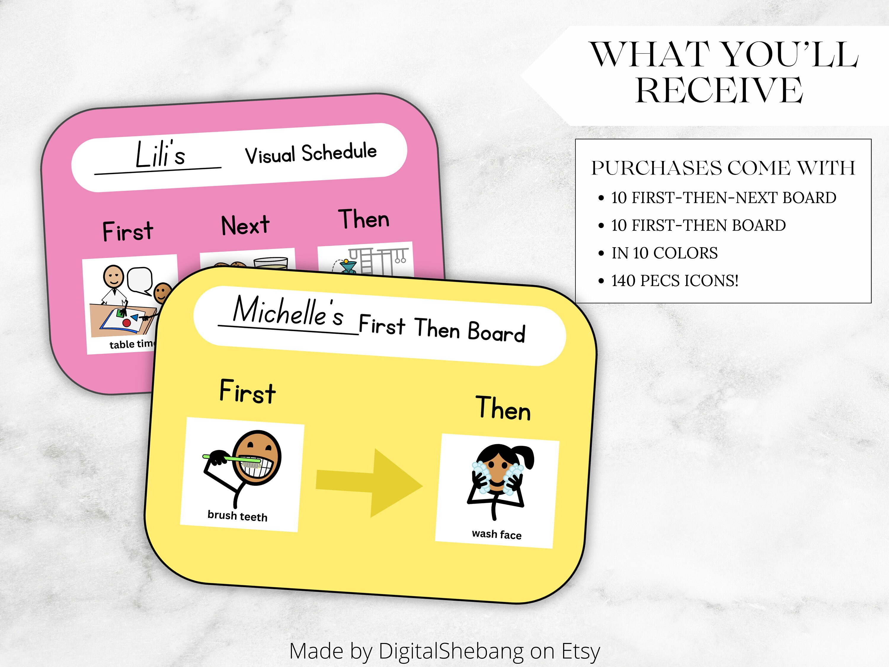 First Then Visual Schedule, Daily Routine Schedule, Classroom Schedule ...