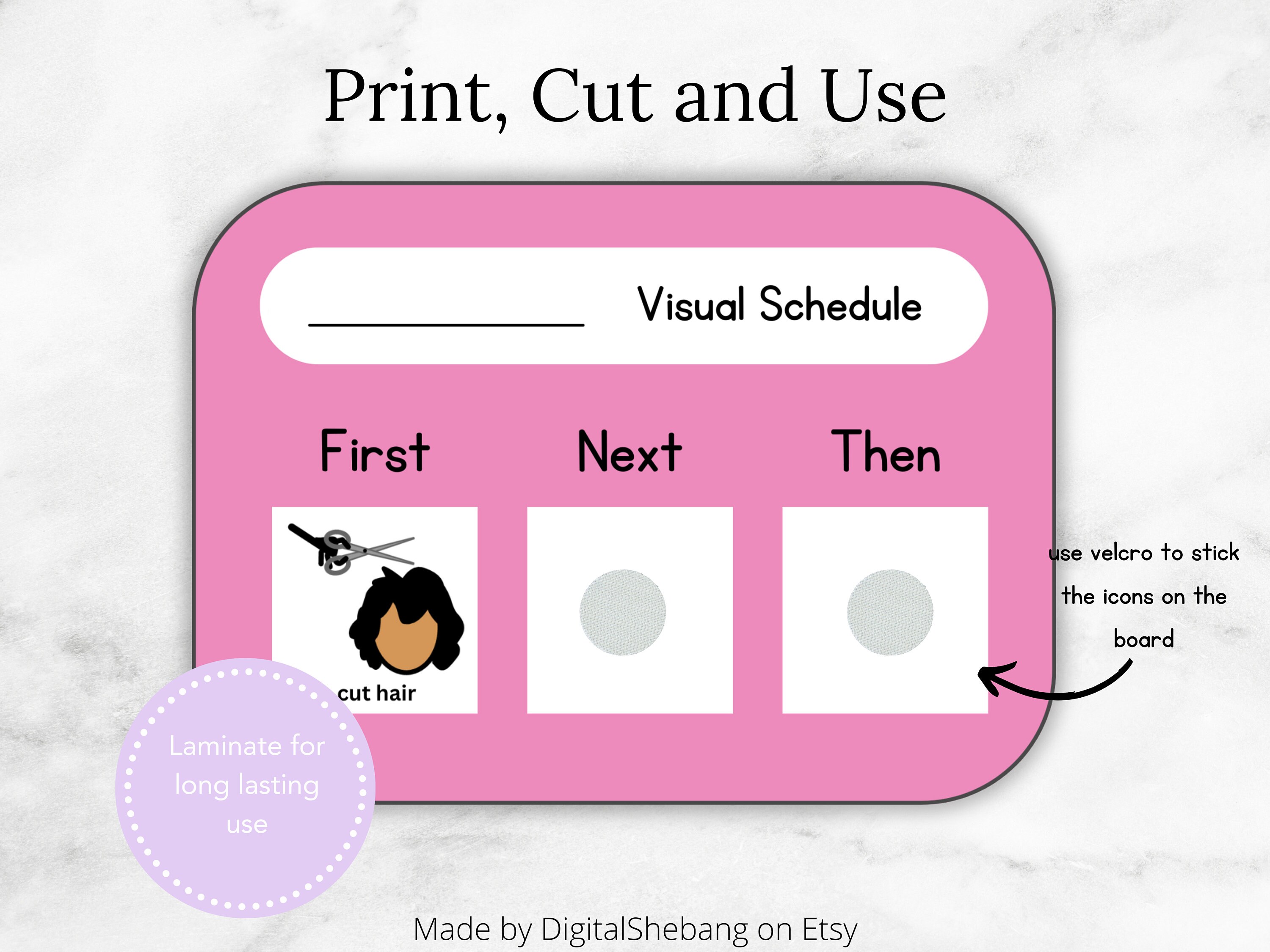 First Then Visual Schedule, Daily Routine Schedule, Classroom Schedule ...