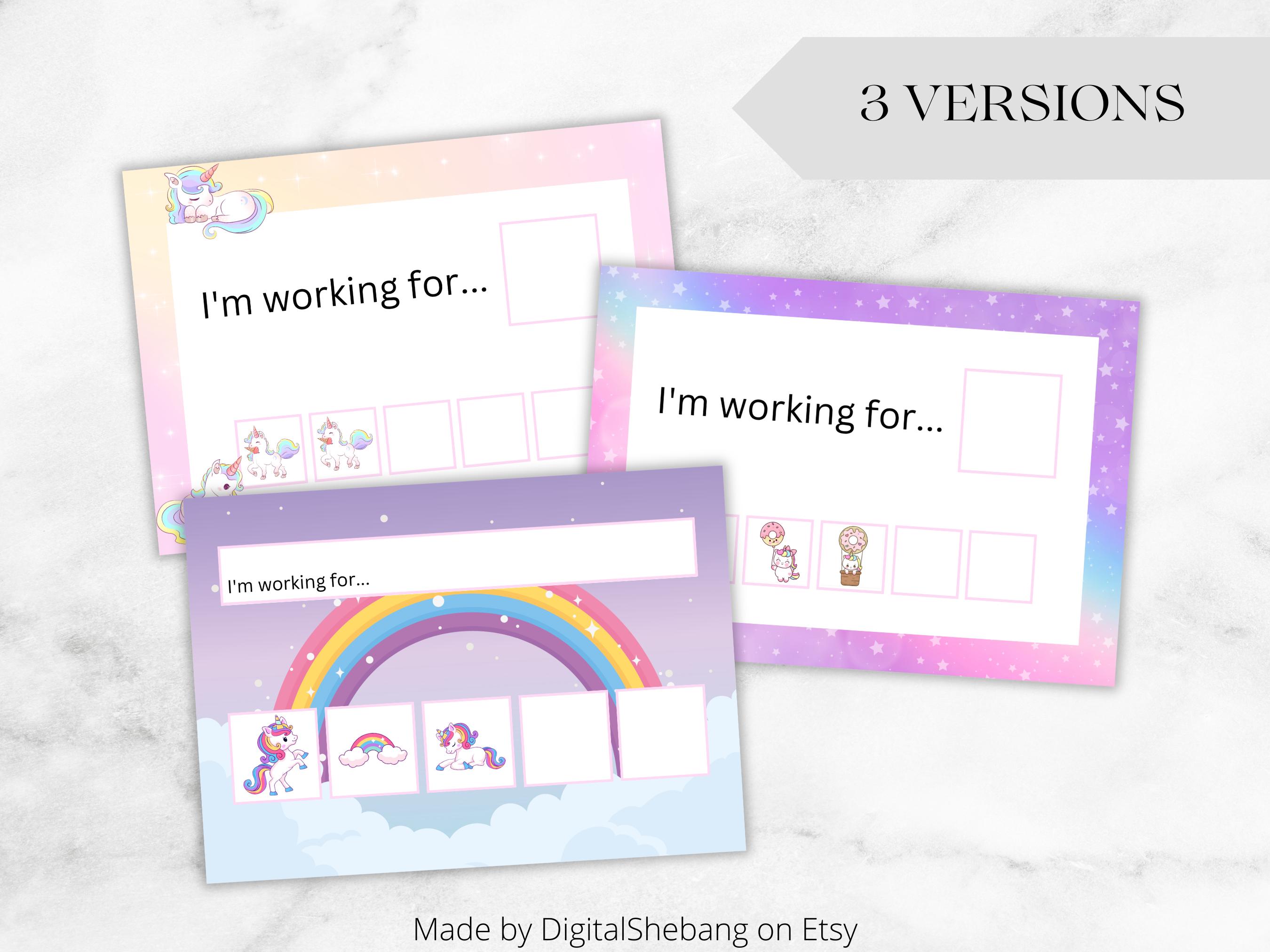 Unicorn Token Board, ABA Materials & Resources, Reward Chart, Printable ...