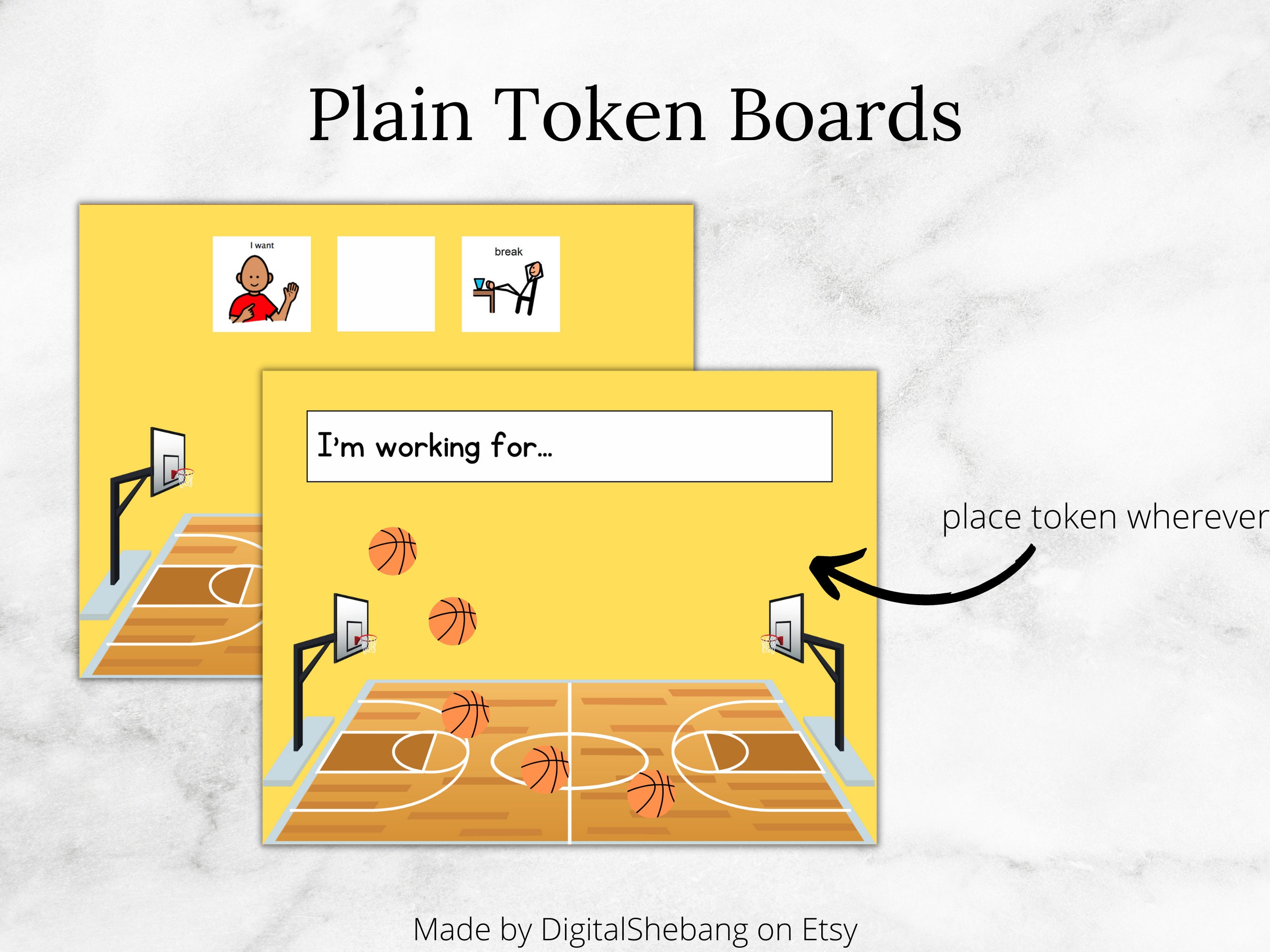 Basketball Token Board Reward Chart Basketball Token Economy Classroom ...