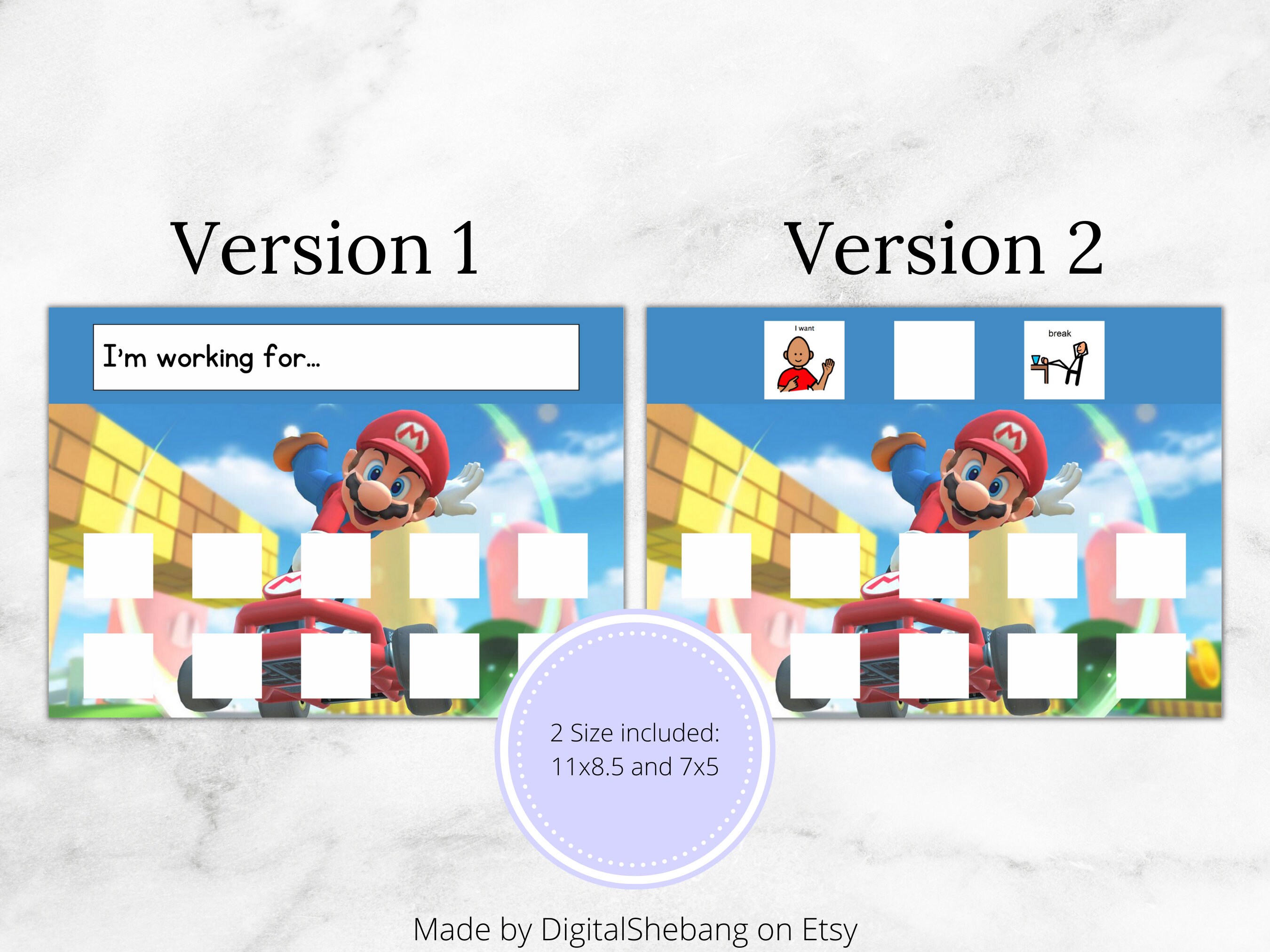 Mario Kart Token Board, Token System, ABA Visual, Resources ABA ...