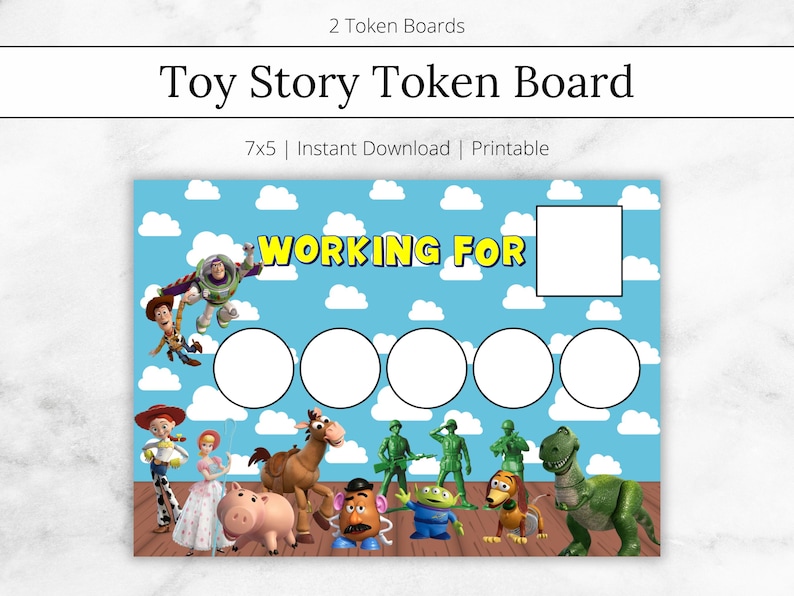 Toy Story Token Board, Toy Story Token Economy, Reward Chart, Visual ...