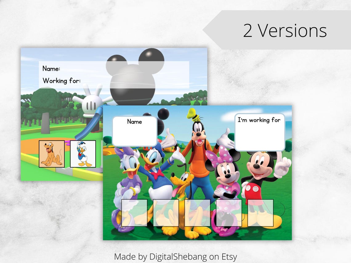 Mickey Mouse Token Board, Positive Reinforcement Chart (printable) - Etsy