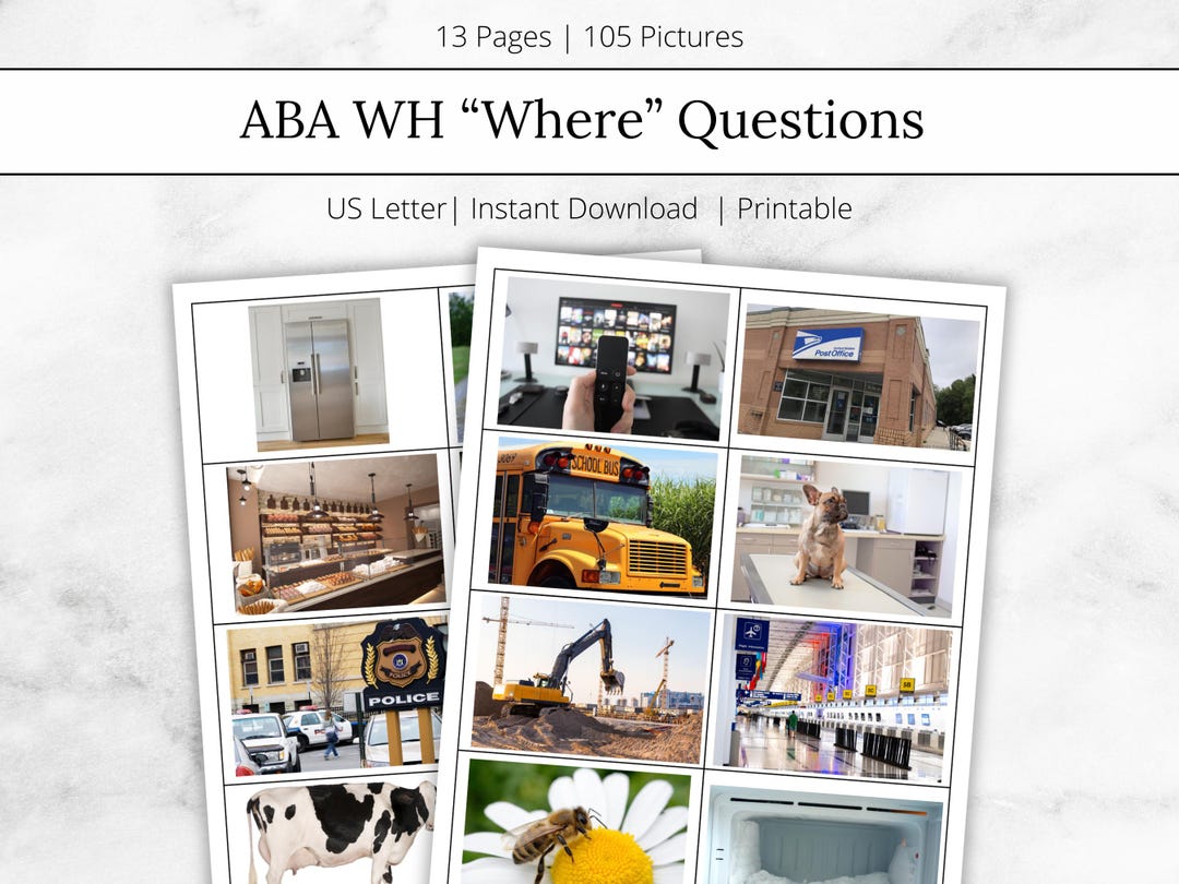Where Intraverbal, ABA Where Question, ABA Intraverbal, WH Questions ...