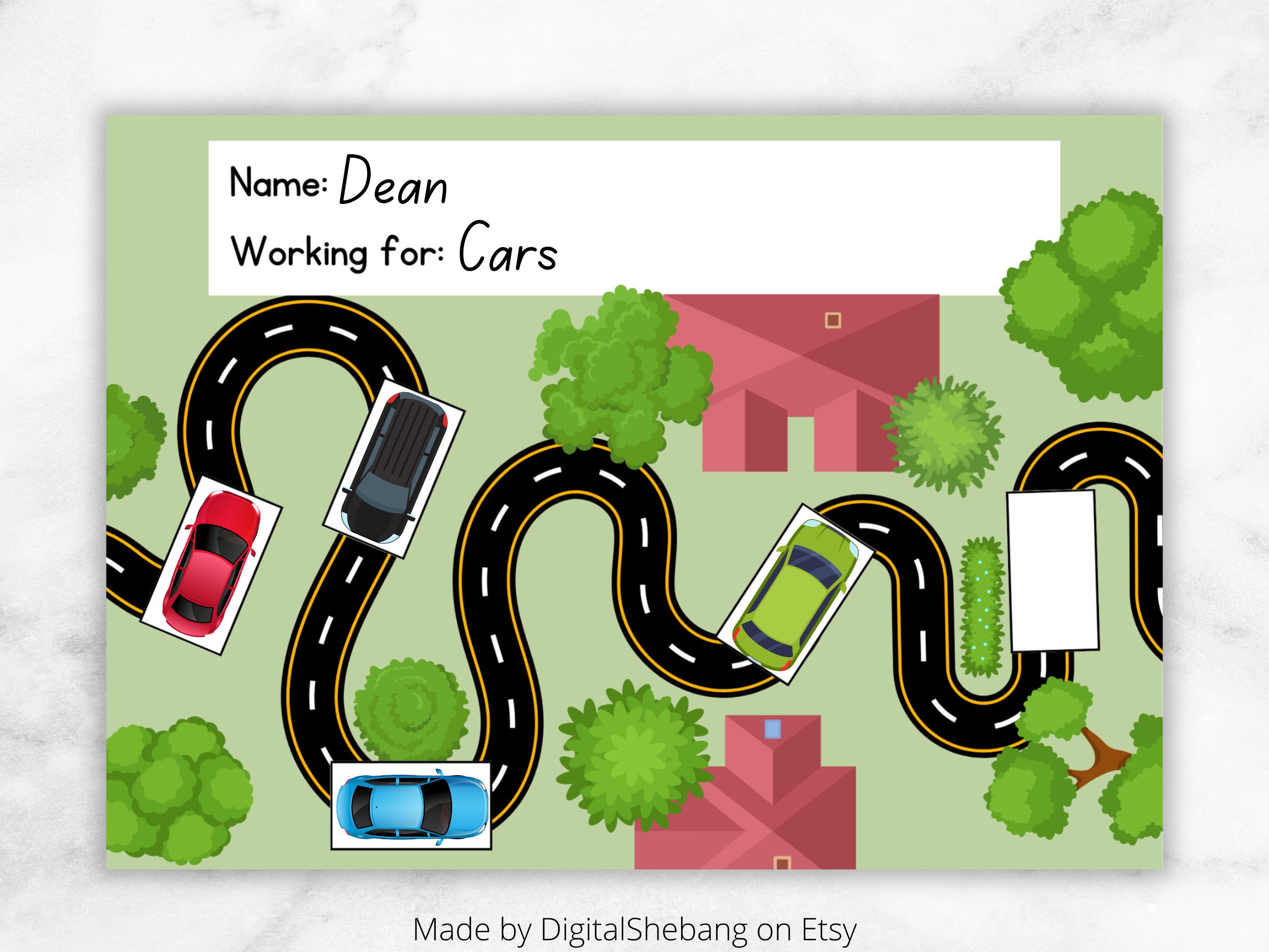 Race Track Token Board, ABA Materials & Resources, Reward Chart ...