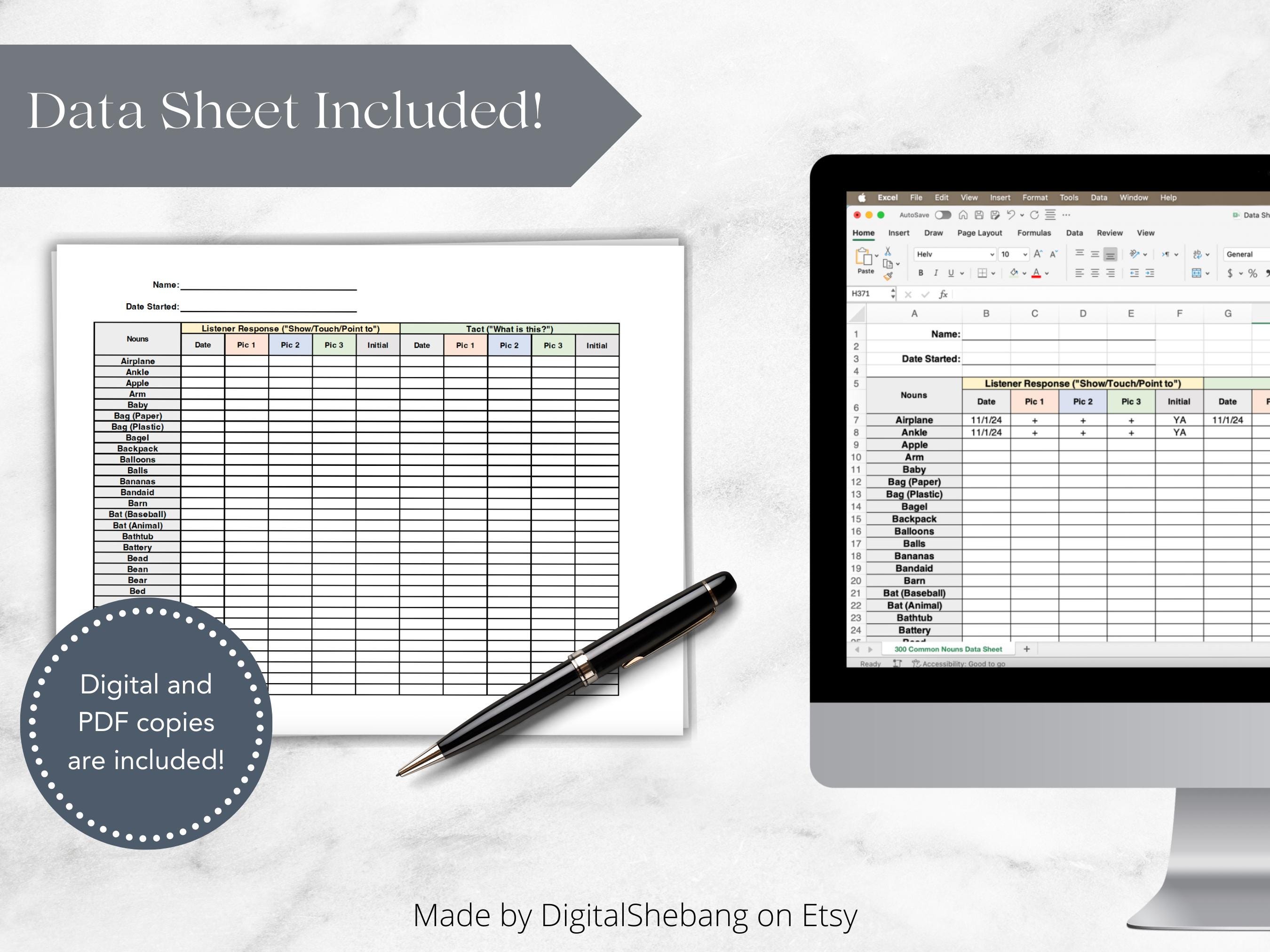 VB-MAPP 300 Noun Flashcards, Autism ABA Therapy (digital Download) - Etsy