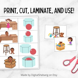 VB-MAPP Preposition, Tact Preposition, ABA Materials & Flashcards ...
