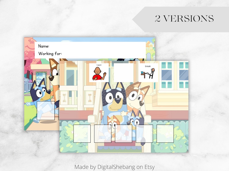 Bluey Token Board, ABA Materials & Resources, Reward Chart, Printable ...