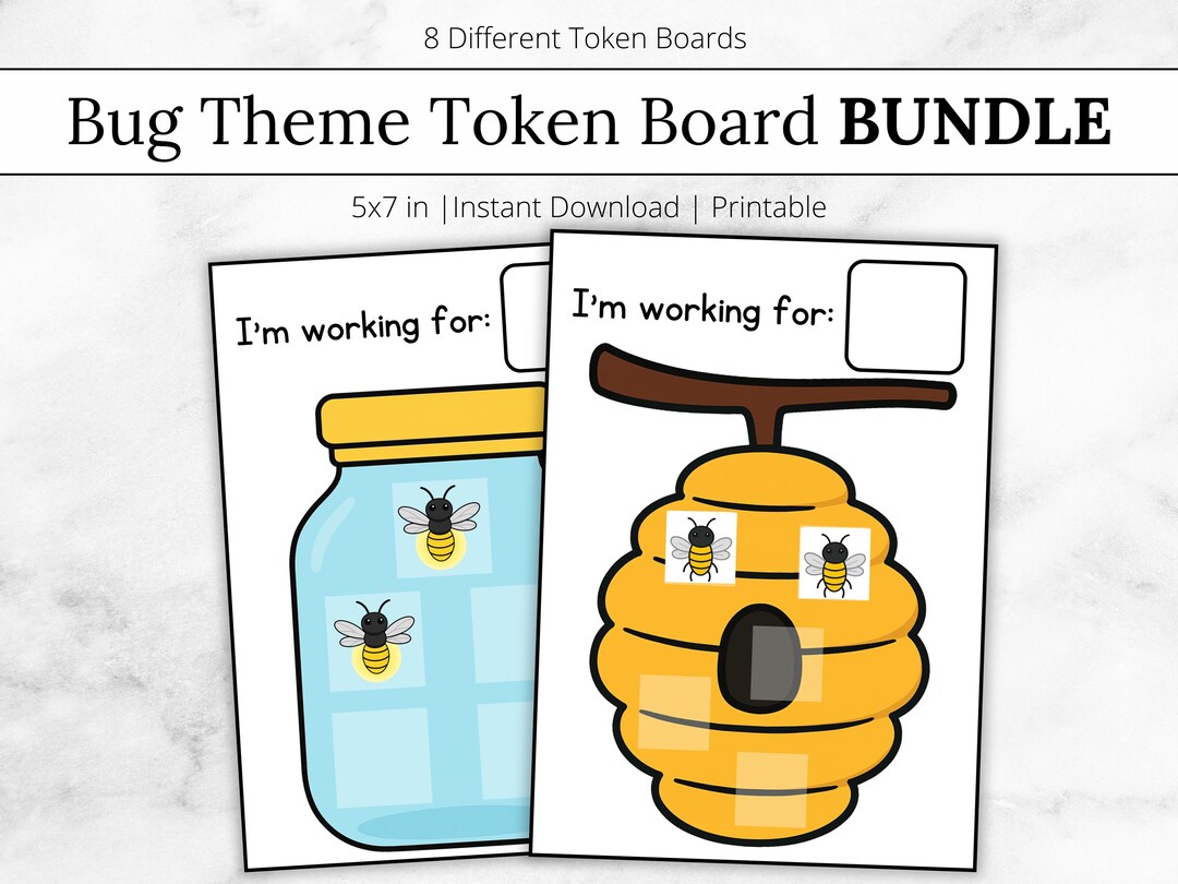 Bug Token Board Bundle, Insects Token Board, ABA Materials & Resources ...