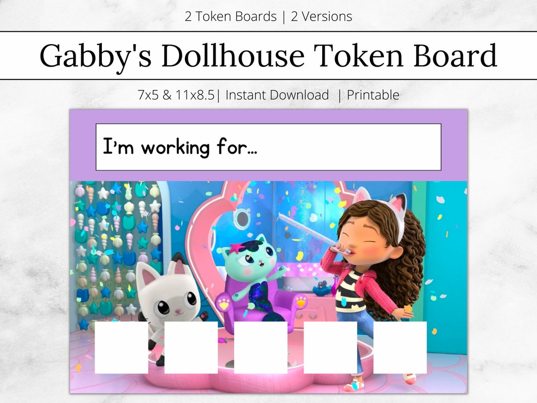 Gabby's Dollhouse Token Board for Special Education ABA Materials ...