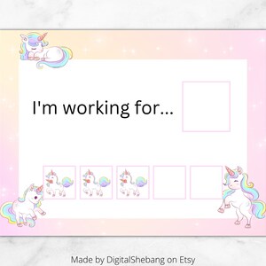 Unicorn Token Board, ABA Materials & Resources, Reward Chart, Printable ...