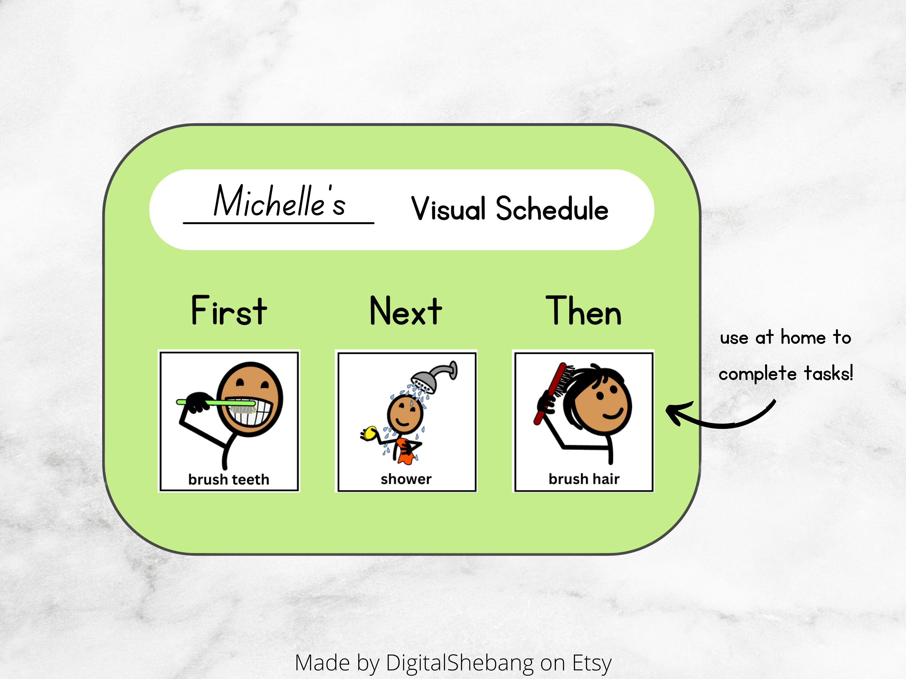 First Then Visual Schedule, Daily Routine Schedule, Classroom Schedule, Home Schedule, Routine ...