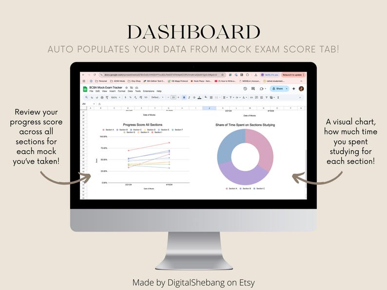 BCBA Mock Exam Tracker, ABA Study Planner (google Sheets) - Etsy