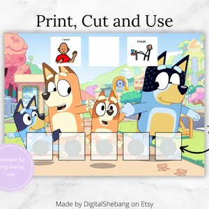 Bluey Token Board, ABA Materials & Resources, Reward Chart, Printable ...