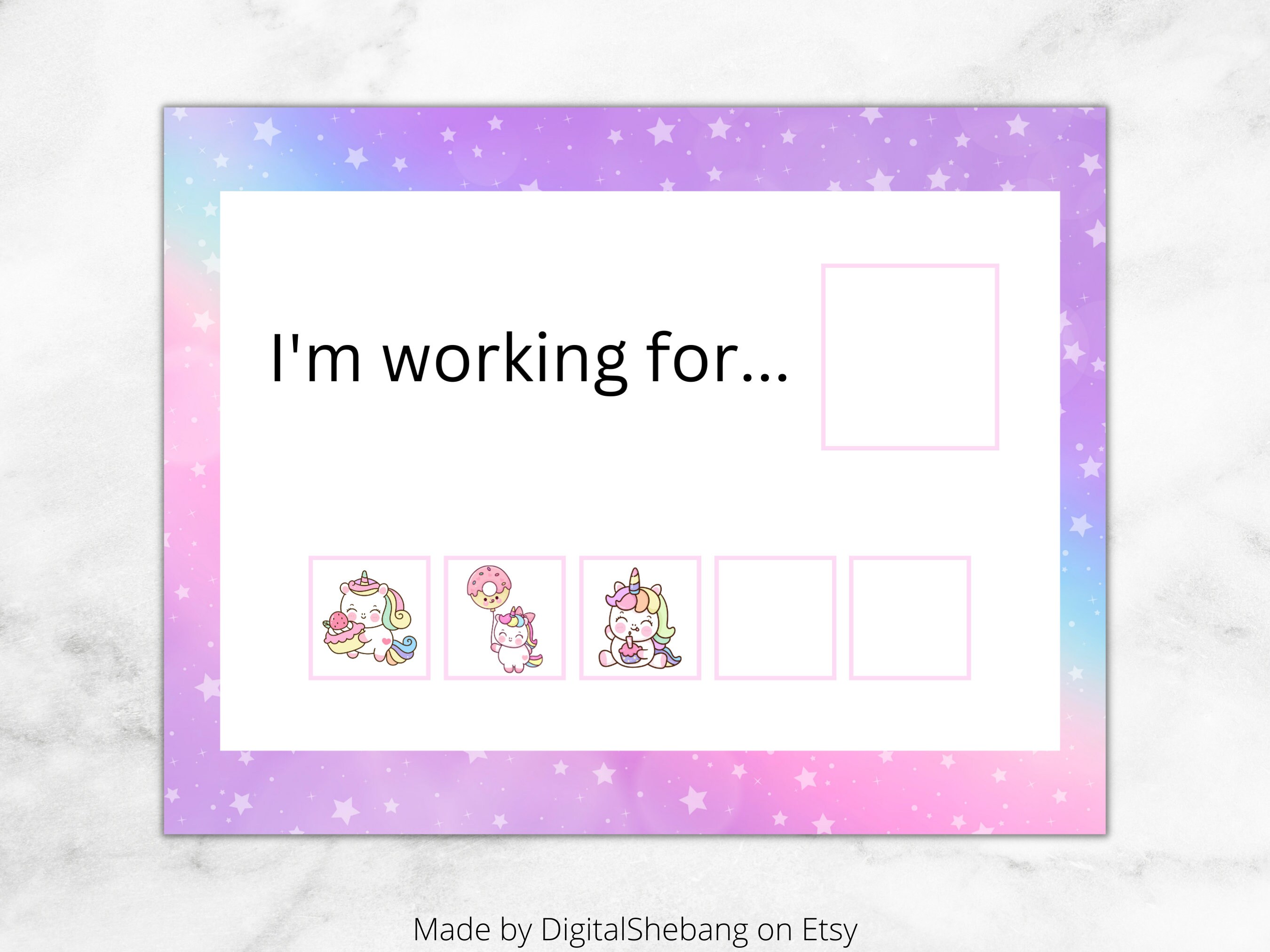 Unicorn Token Board, ABA Materials & Resources, Reward Chart, Printable ...