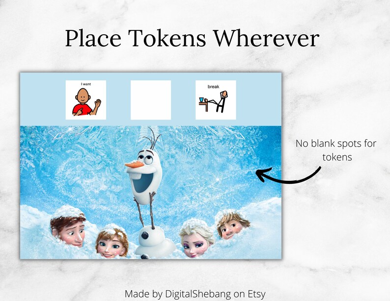 Frozen Token Board, Visual Reward Chart, Reward System, ABA Therapy ...