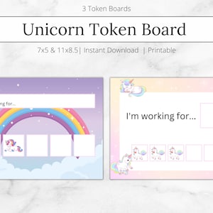 Unicorn Token Board, ABA Materials & Resources, Reward Chart, Printable ...