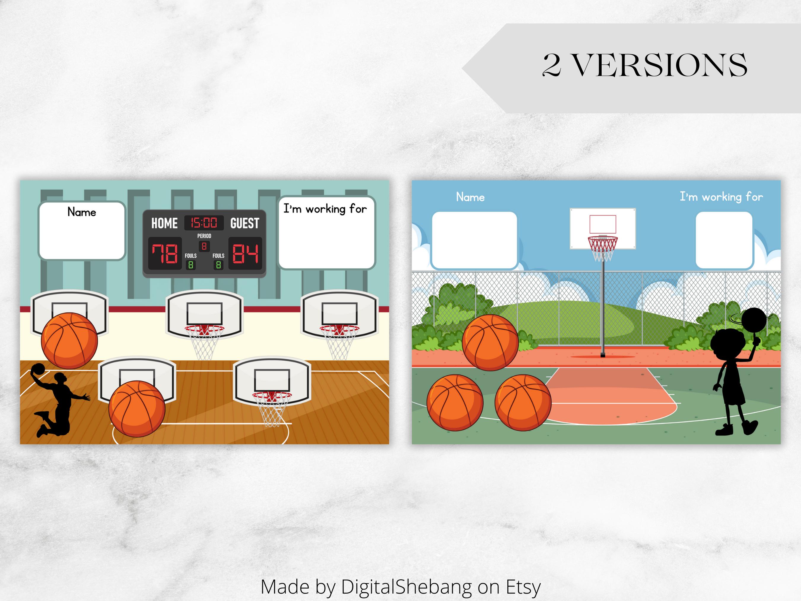 Basketball Token Board Reward Chart Basketball Token Economy Classroom ...
