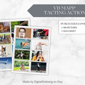VB-MAPP Tacting Actions, ABA Materials & Flashcards, Printable ...