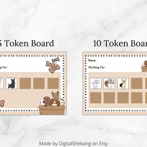 Dog Theme Token Board for Special Education ABA Materials Dog Token ...