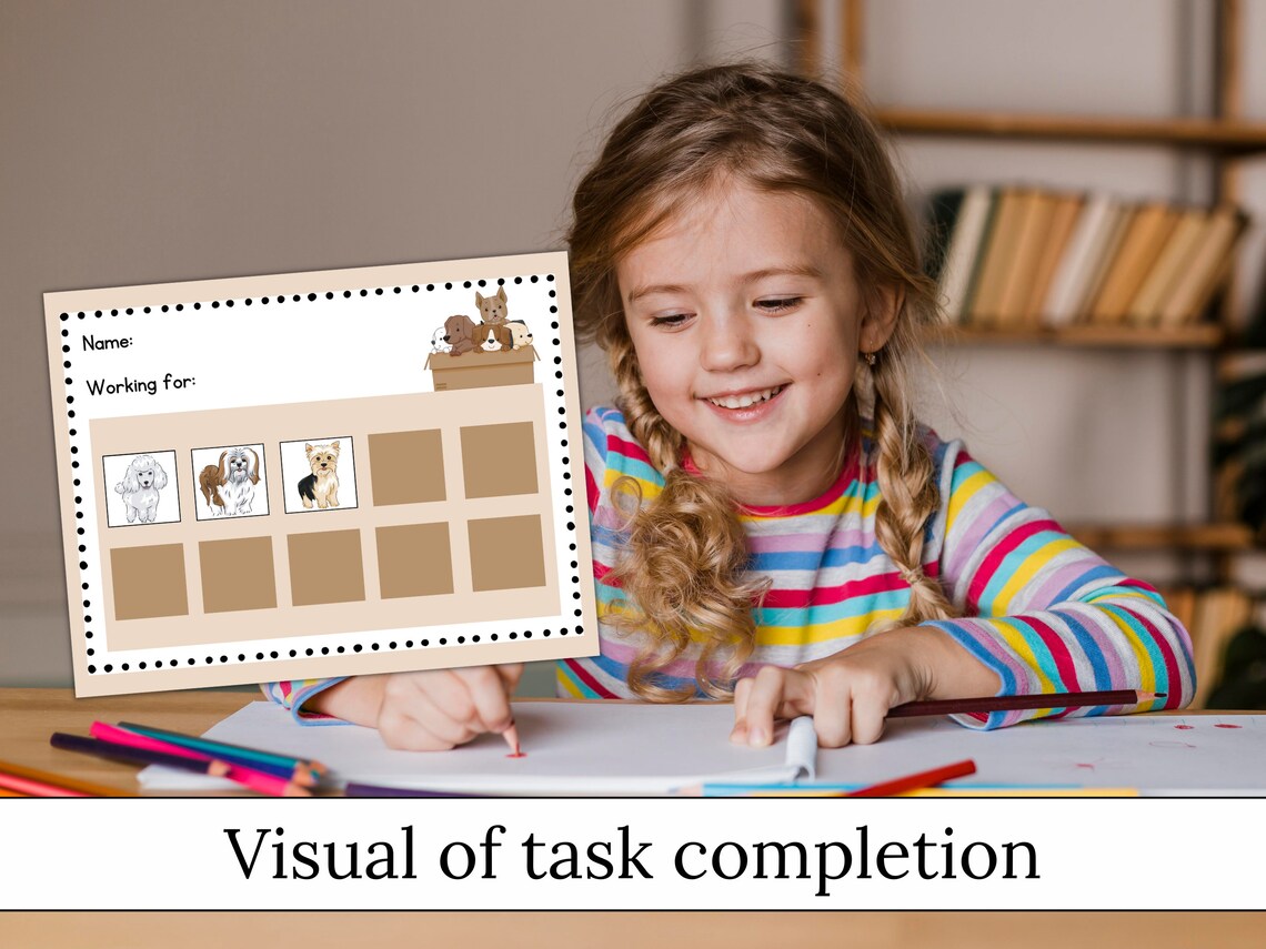 Dog Theme Token Board for Special Education ABA Materials Dog Token ...