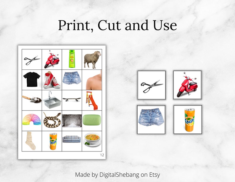 VB-MAPP 300 Common Nouns, ABA Materials & Flashcards, Noun Flashcards ...