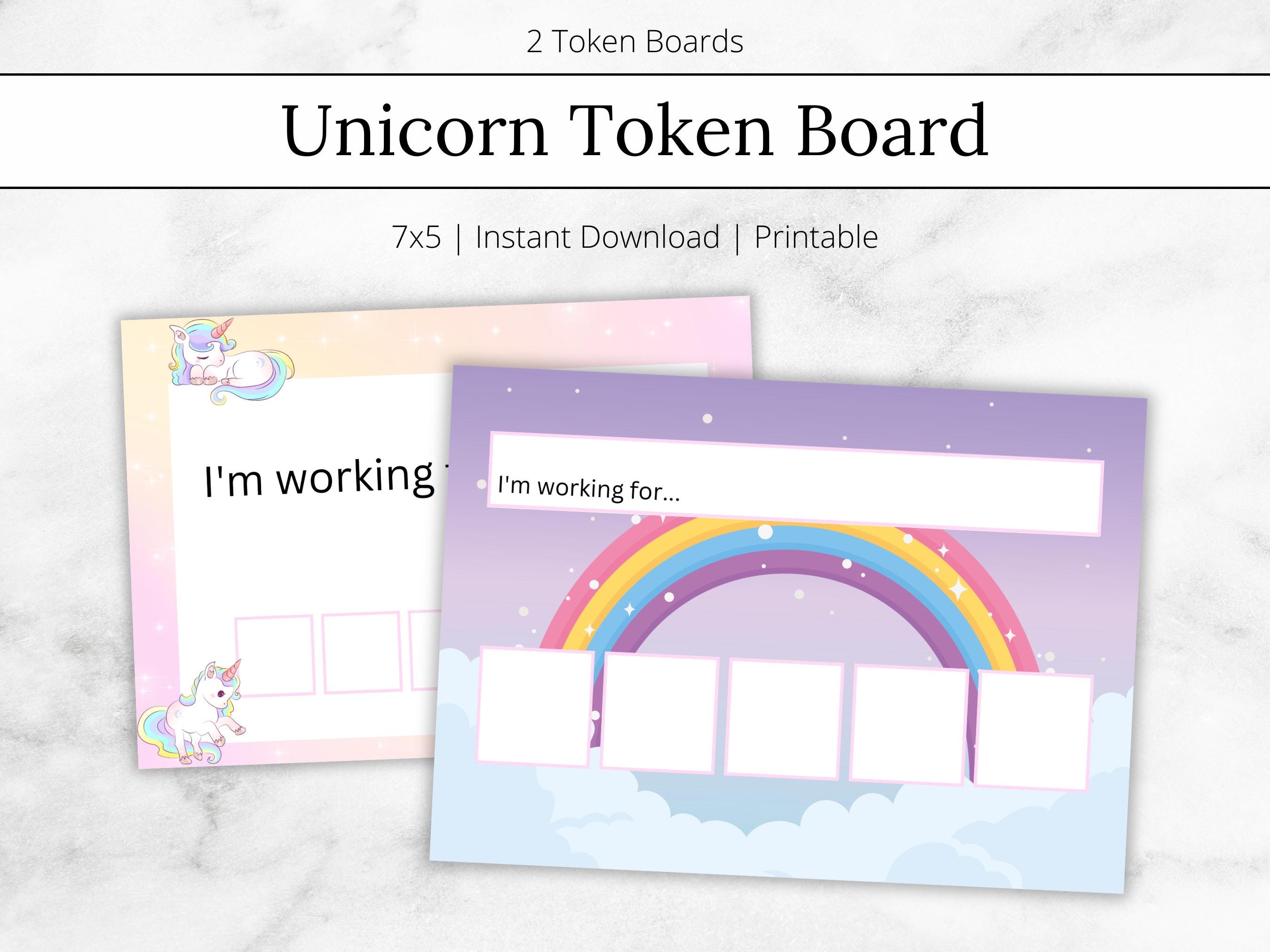 Unicorn Token Board, ABA Materials & Resources, Reward Chart, Printable ...