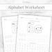 Alphabet Worksheet, Tracing Letters, Handwriting, Toddler ABC ...