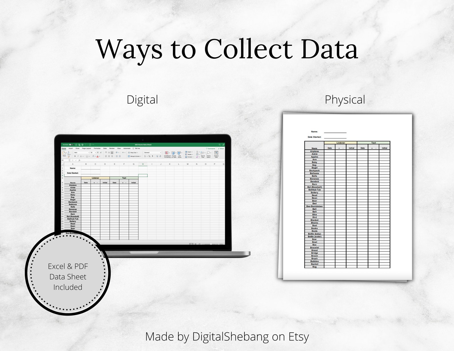 VB-MAPP 300 Common Nouns, ABA Materials & Flashcards, Noun Flashcards ...