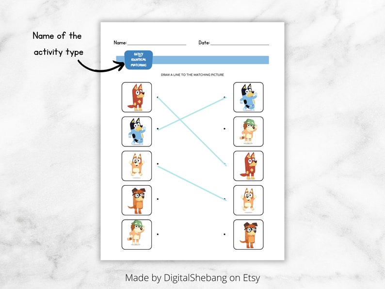 Bluey Worksheet, Bluey Activity, Pattern Worksheet, Addition ...