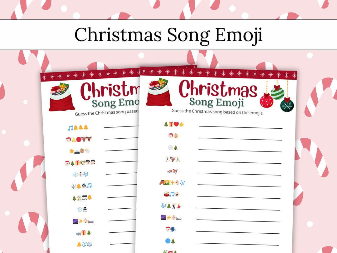 Christmas Song Emoji, Christmas Song Emoji Pictionary Game, Christmas ...