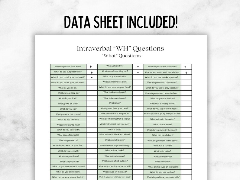 What Intraverbal, ABA What Question, ABA Intraverbal, WH Questions Aba ...