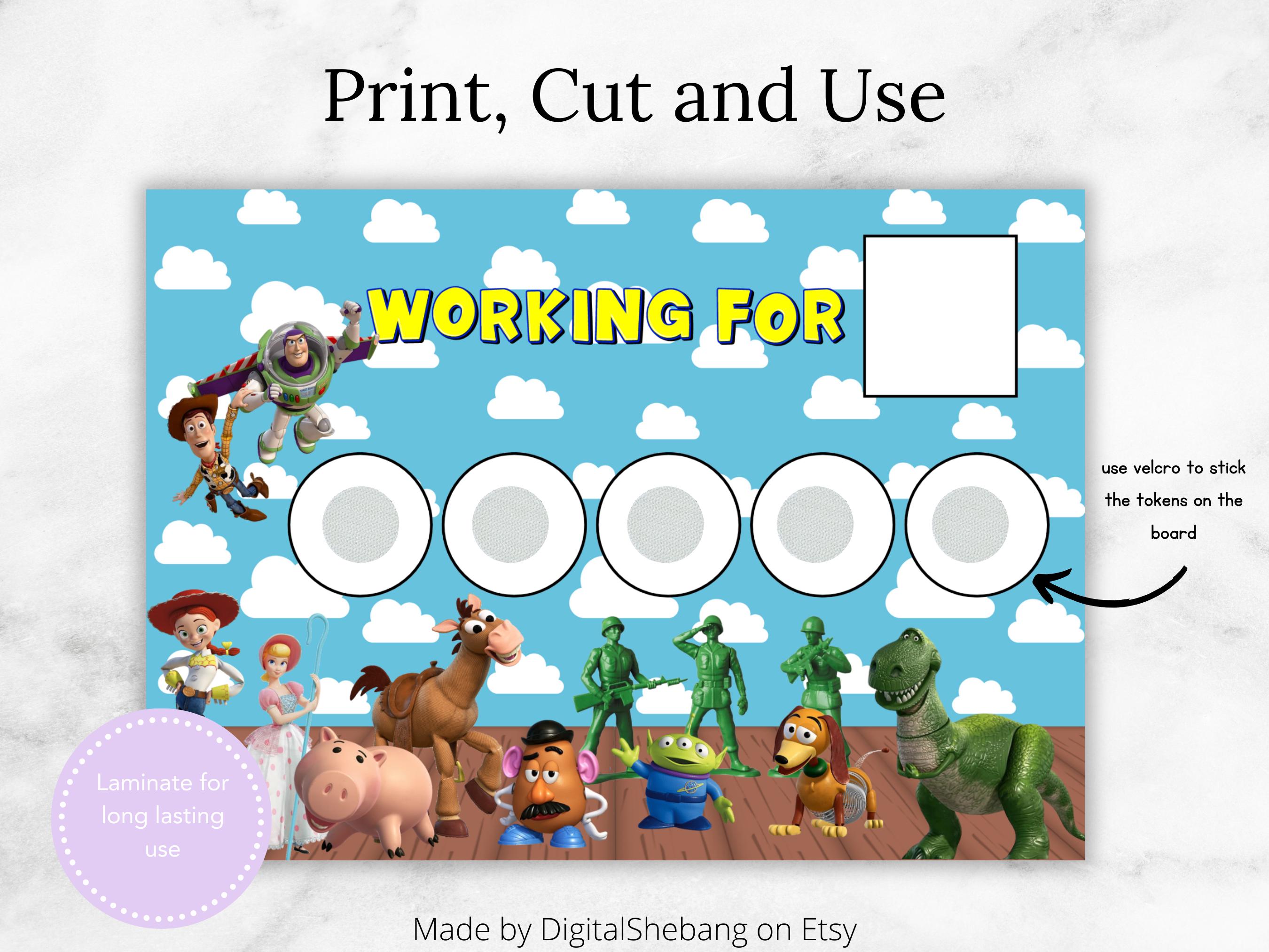 Toy Story Token Board, Toy Story Token Economy, Reward Chart, Visual ...