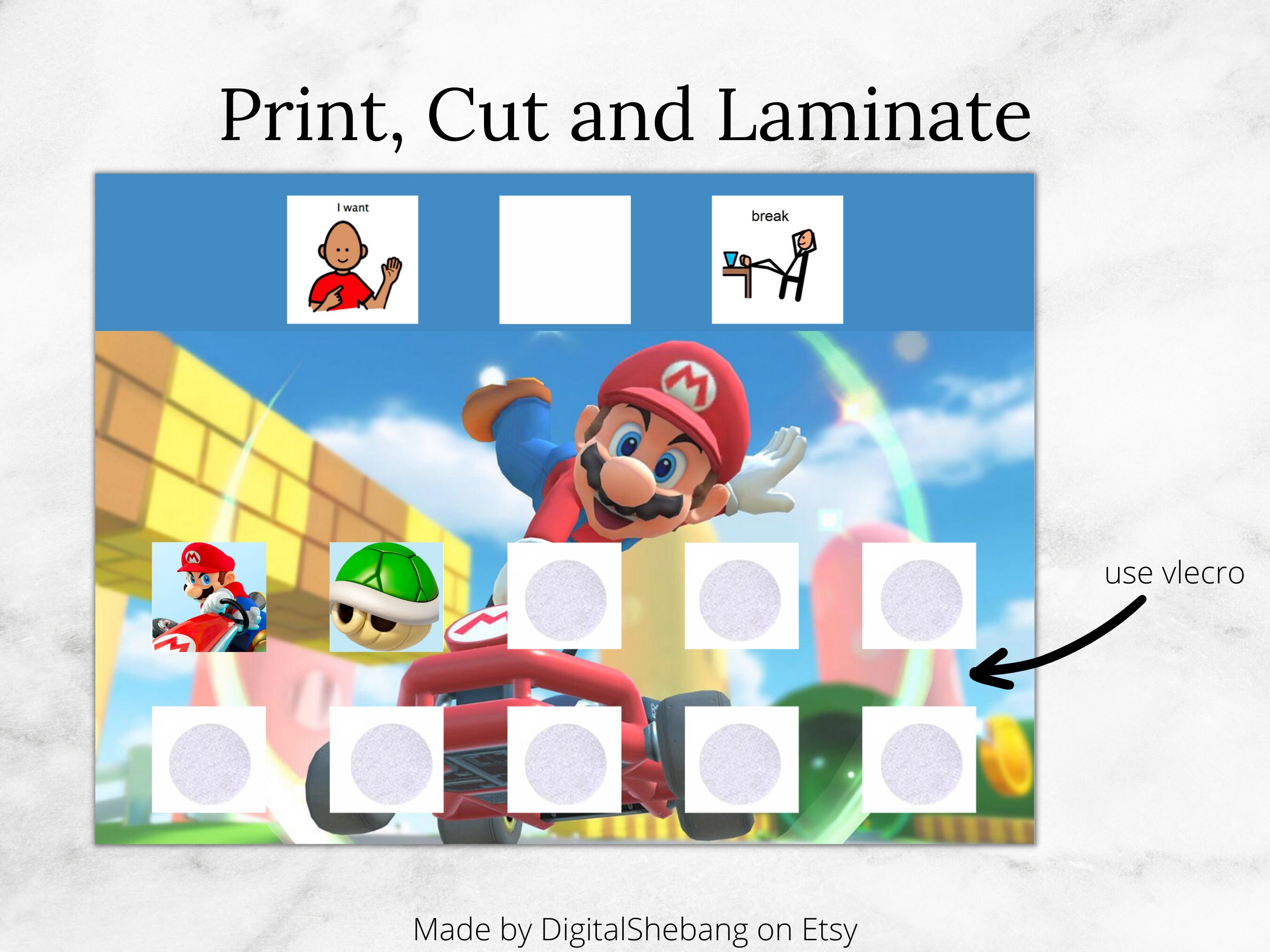 Mario Kart Token Board, Token System, ABA Visual, Resources ABA ...
