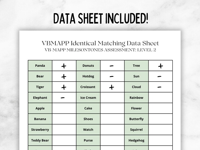 VB-MAPP Identical Matching, ABA Materials & Flashcards, Printable ...