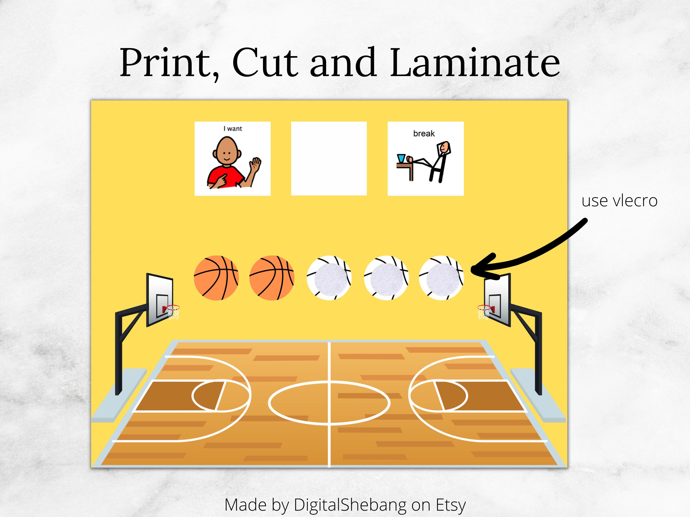 Basketball Token Board Reward Chart Basketball Token Economy Classroom ...