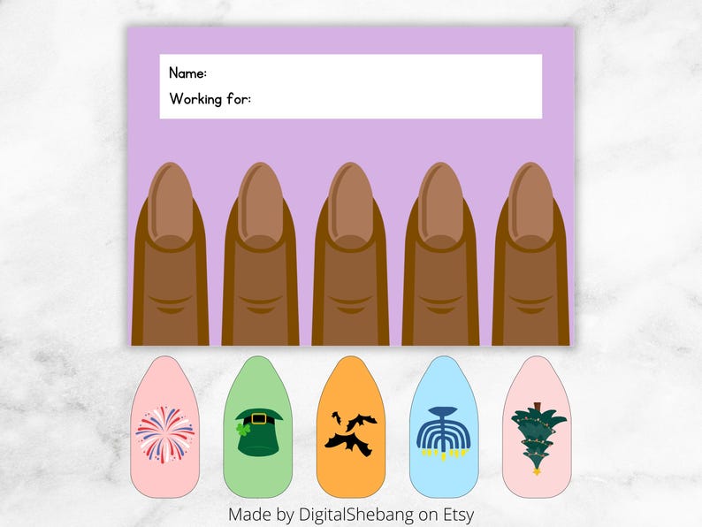 Nail Polish Token Board, Reward Chart (PDF) - Etsy